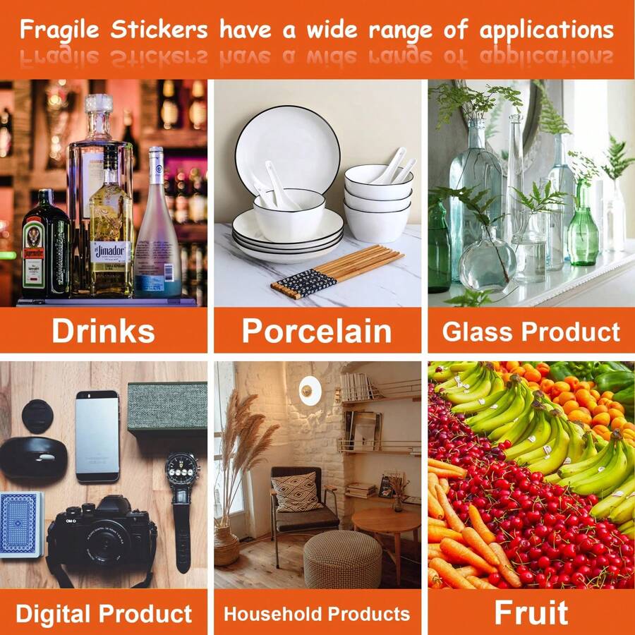 Voorzichtig behandelen 500 breekbare stickers voor het verzenden van ...