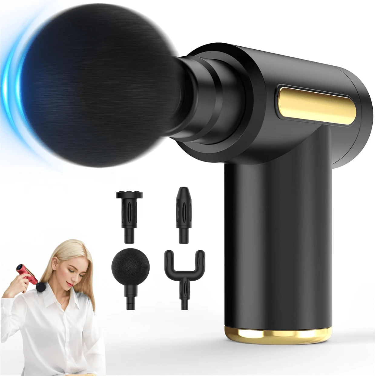 Massage Gun, Deep Tissue Massage Gun, Handheld Portable Muscle Massager ...