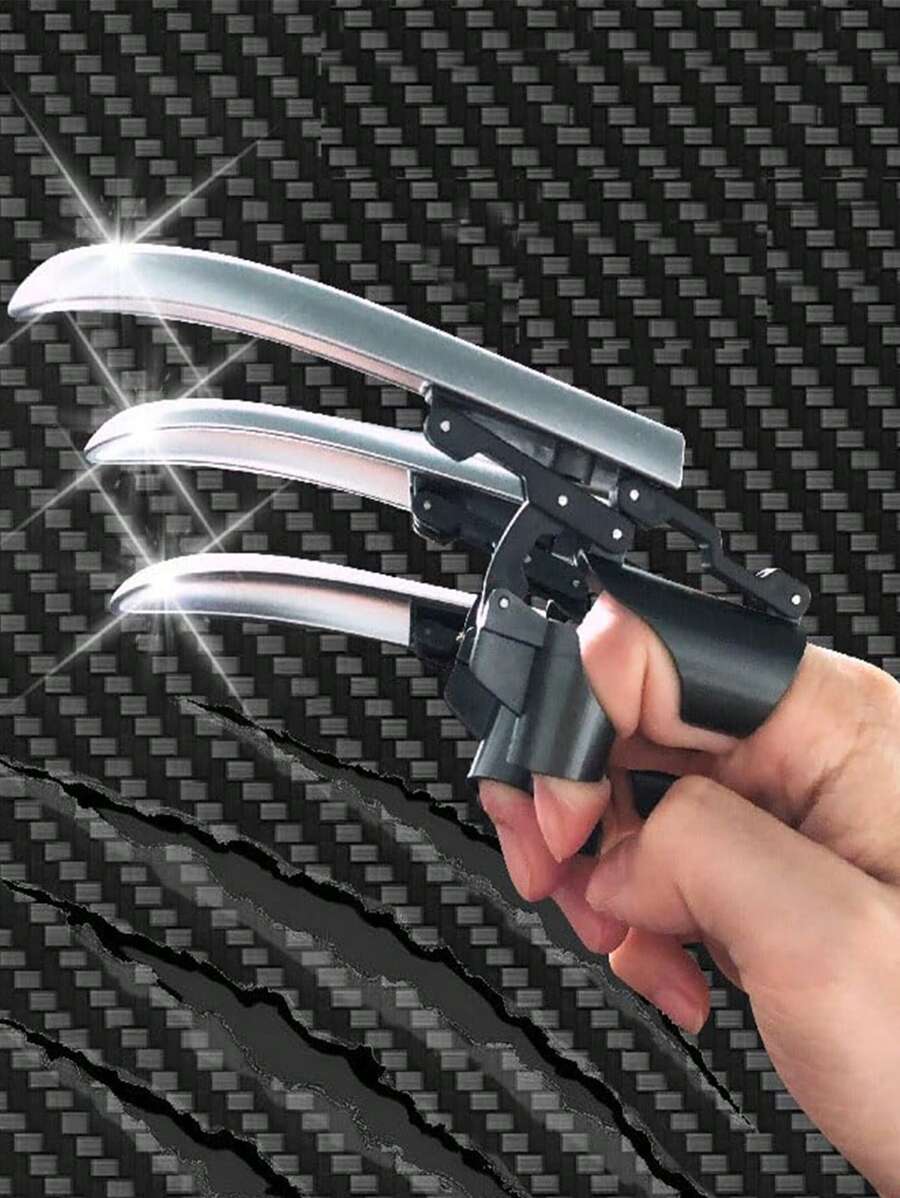 5pcs Mechanical Retractable Wolf Claw, Retractable Wolf Claw Finger Toy ...