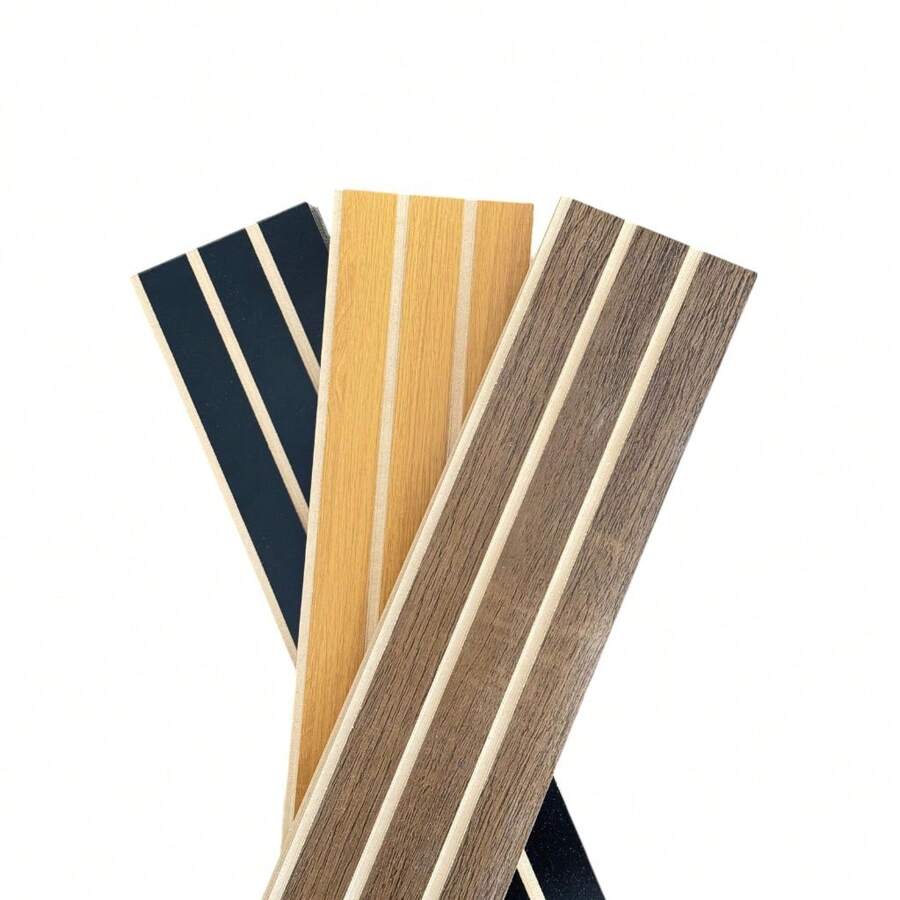 Mdf Board Cladding 3d Slatted Wall Panel Decorative Sticker 45x11
