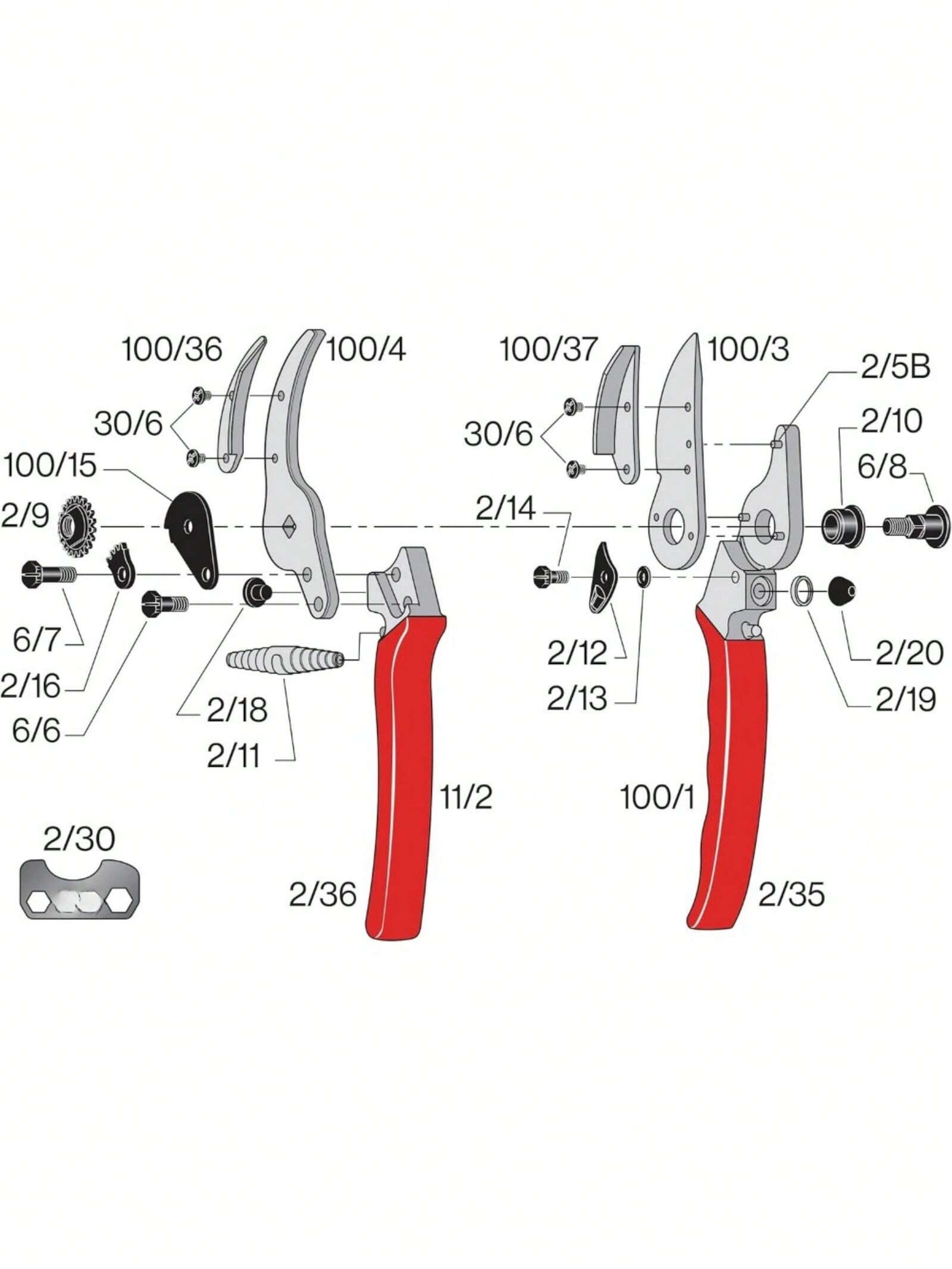 Rose Pruning Shears (F 100) - High Performance Swiss Made Steel One ...