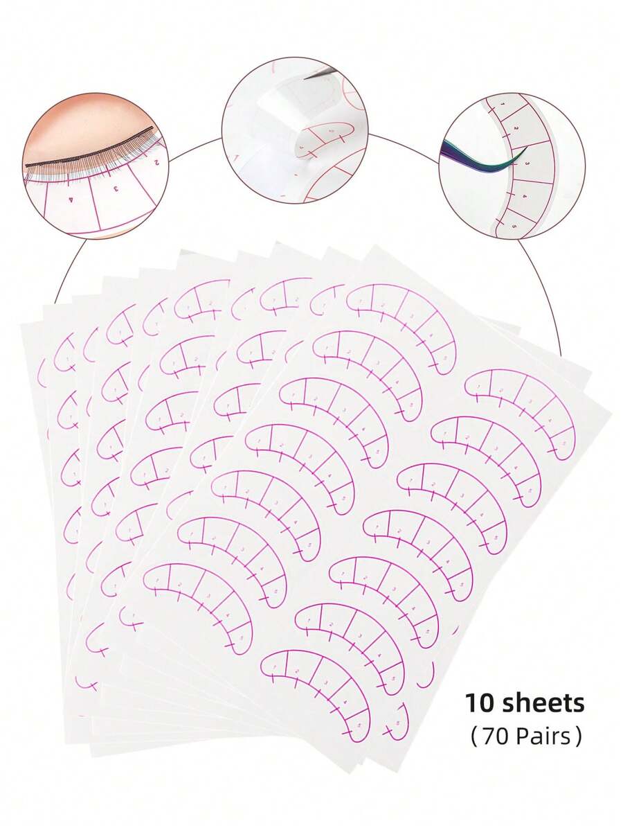 70 Pairs Eyelash Extension Practice Positioning Stickers Skin-Friendly ... 70 Pairs Eyelash Extension Practice Positioning Stickers Skin-Friendly ...