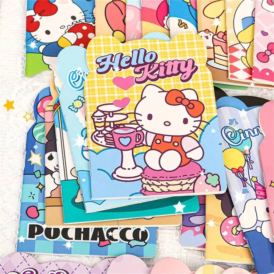 Sanrio [Popular Choice] 20pcs SANRIO Mini Notepad - Hello Kitty, Kuromi ...