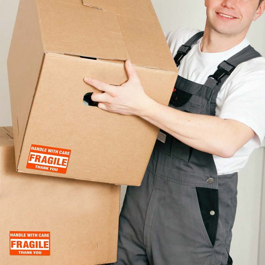 Handle With Care 500 Fragile Stickers For Shipping Moving Glass ...