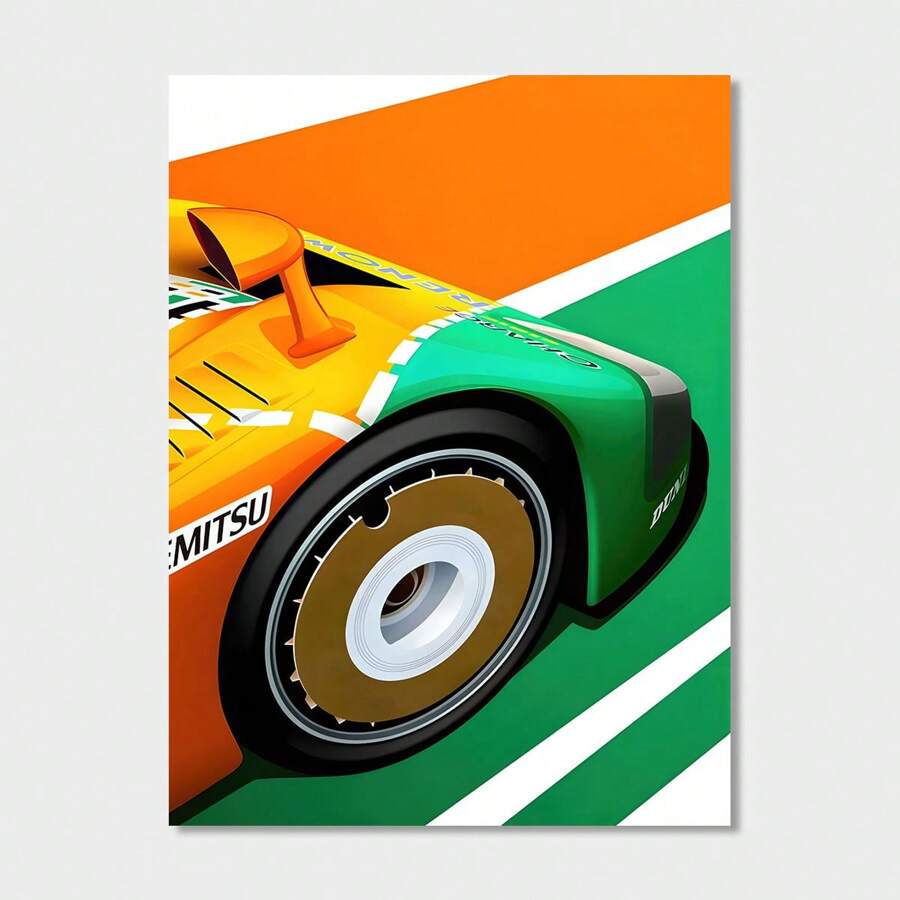 1PC Modern Cartoon Racing Car Poster Canvas Painting Mural Art Racing ...