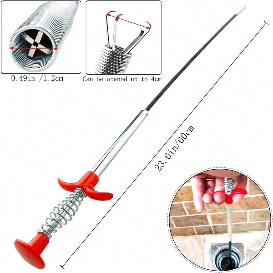 Flexible Claw Pickup Tool (Drain Clogging Removal Tool), With 4 Claws ...