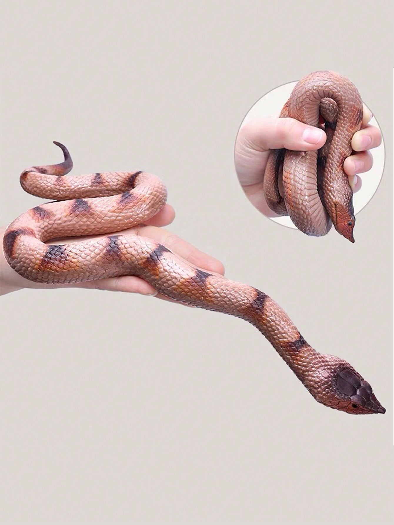 1pc Realistic Fake Snake Model, Five-Step Snake Lifelike Wild Animal ...
