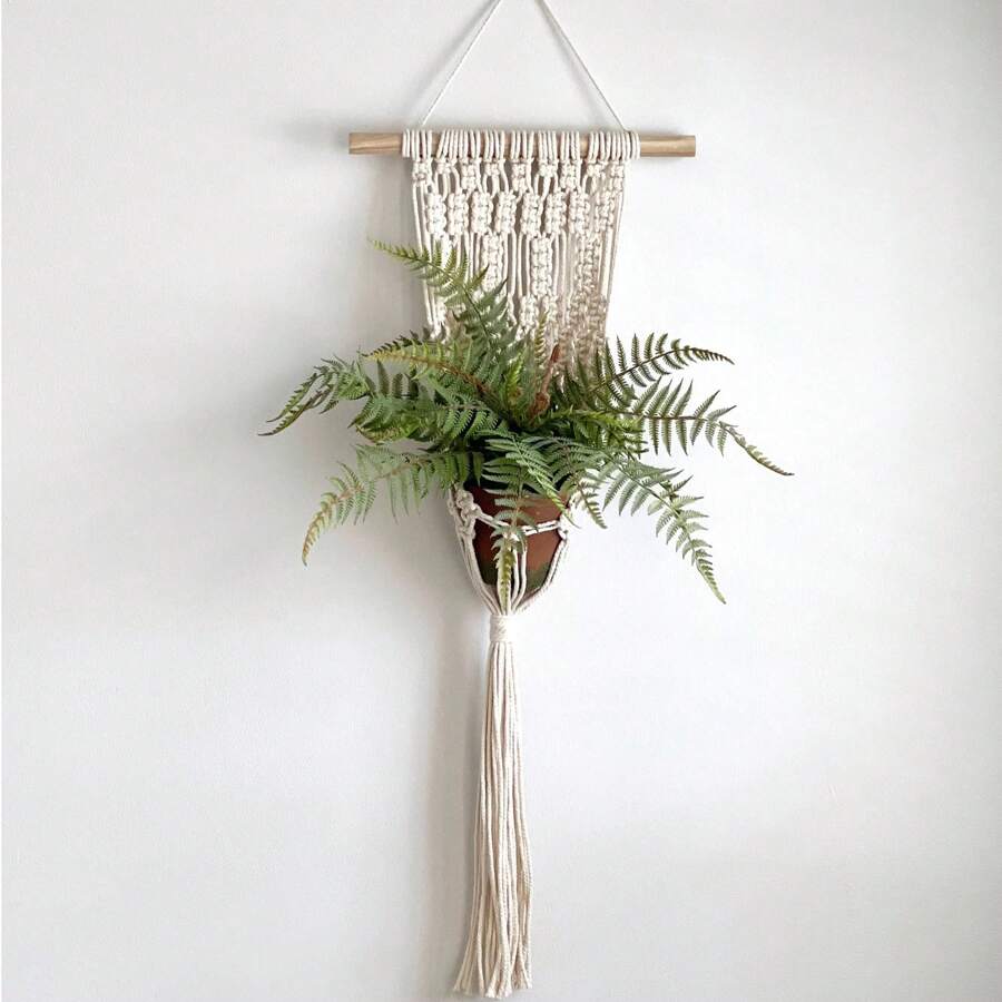 Modern Macrame Plant Hanger Macrame Wall Hanging Plant Holder Fiber Art ...