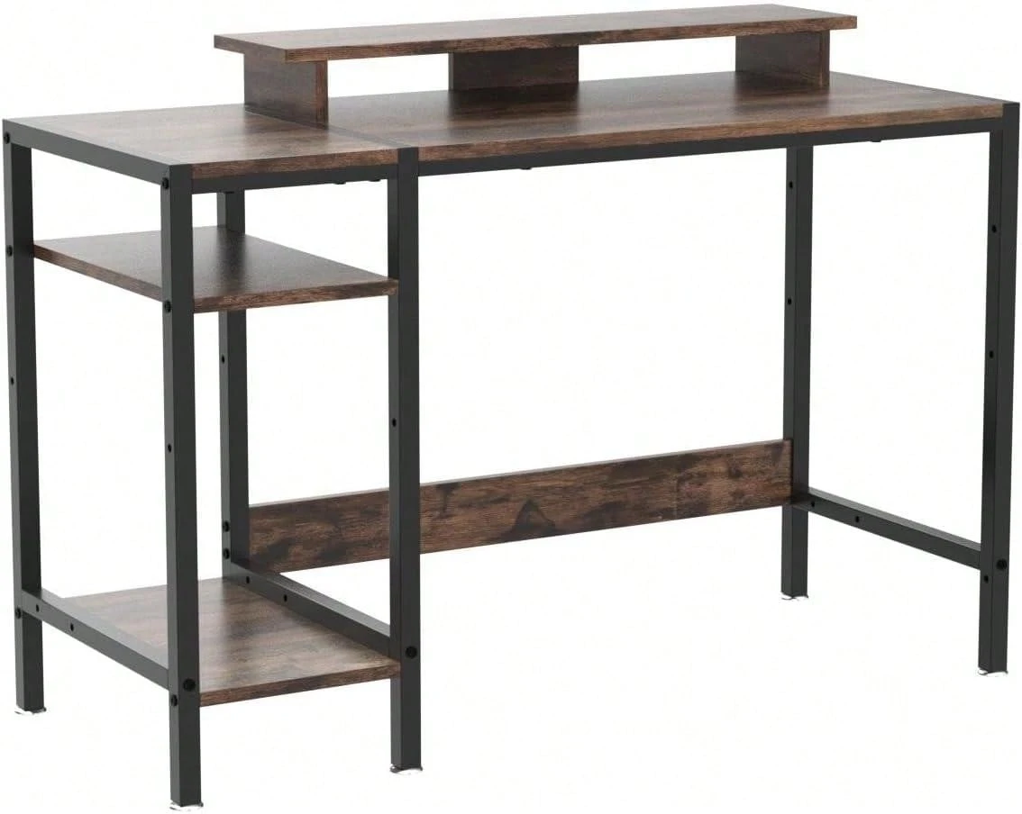 Gaming/Computer Desk - 47" Home Office Small Desk With Monitor Stand ...