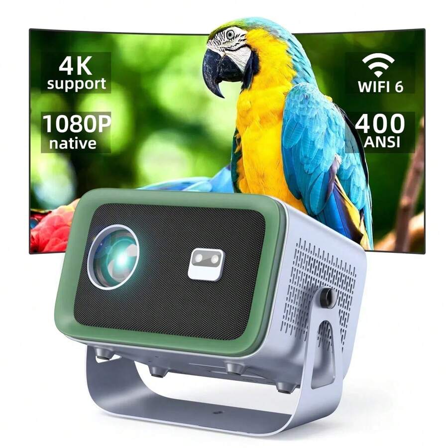 [2s Focus With Remote] 4K Projector With WiFi 6 And Bluetooth, 400 ANSI ...