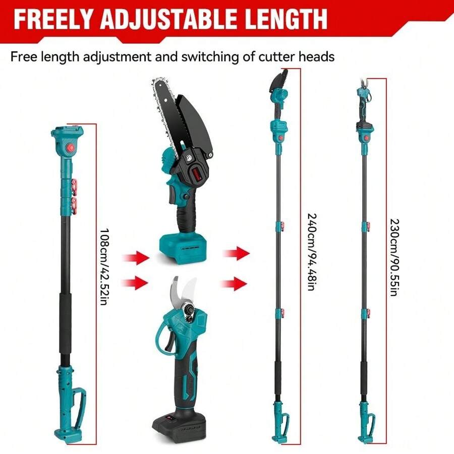 ONEVAN Brushless Telescoping Pole Saw & Pruning Shears Set,Electric ...