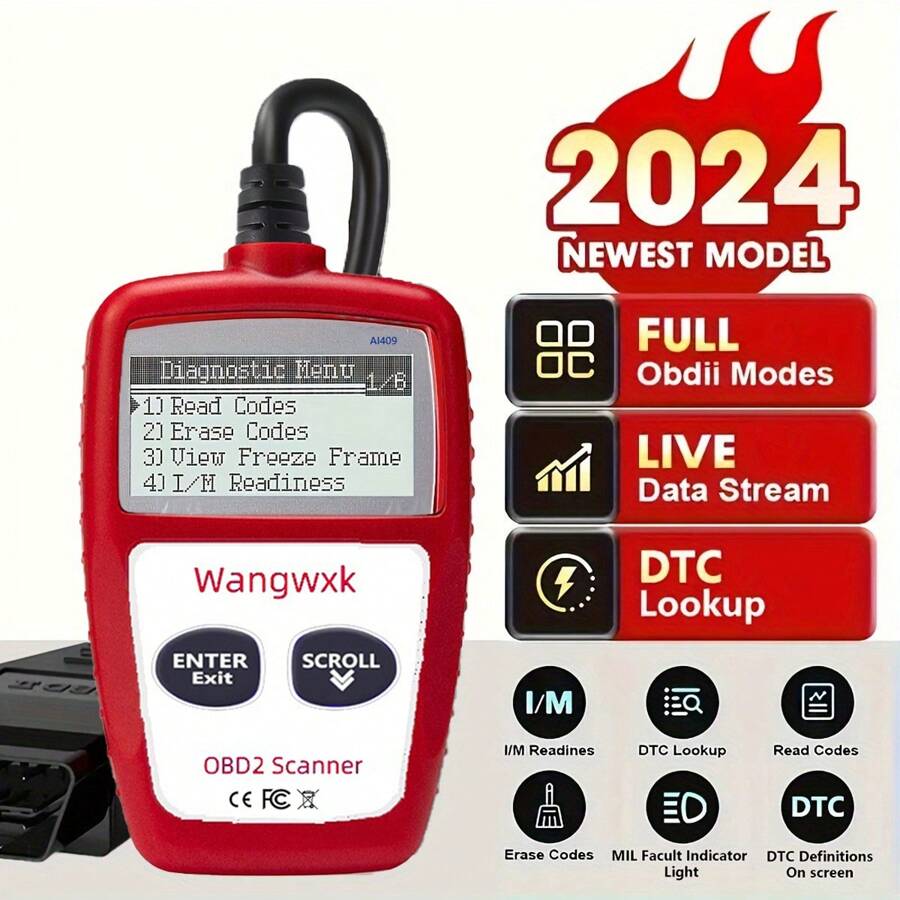 Car Fault Diagnosis Instrument OBD2 Clear Fault Codes Diagnostic Scanning Tools AL409 CAN BUS ...