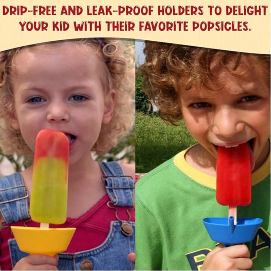 THE ORIGINAL Pop No Drop Popsicle Holder,Free Frozen Treats Holder With ...