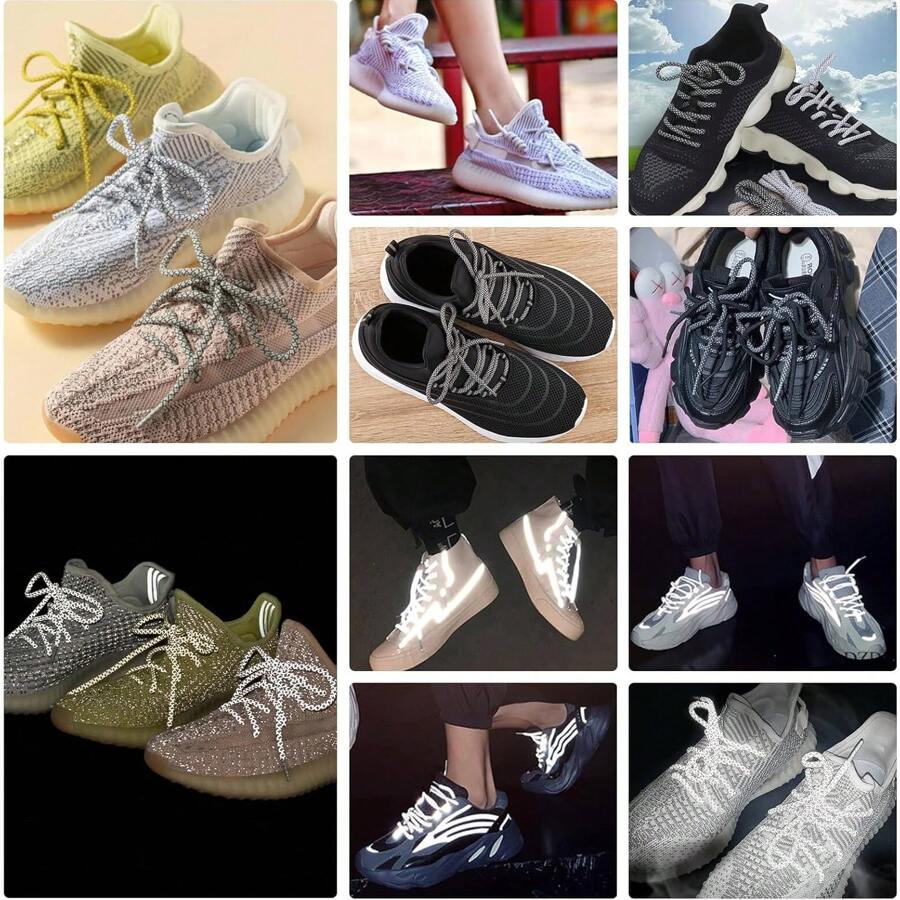 Thick Round Reflective Shoe Laces Safety Highlight Rope | SHEIN USA