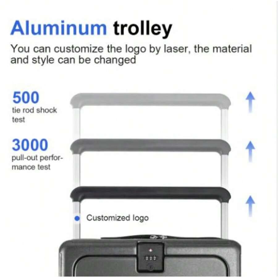 Multifunctional Wide Trolley Case With Usb And Type-C Charging Port ...