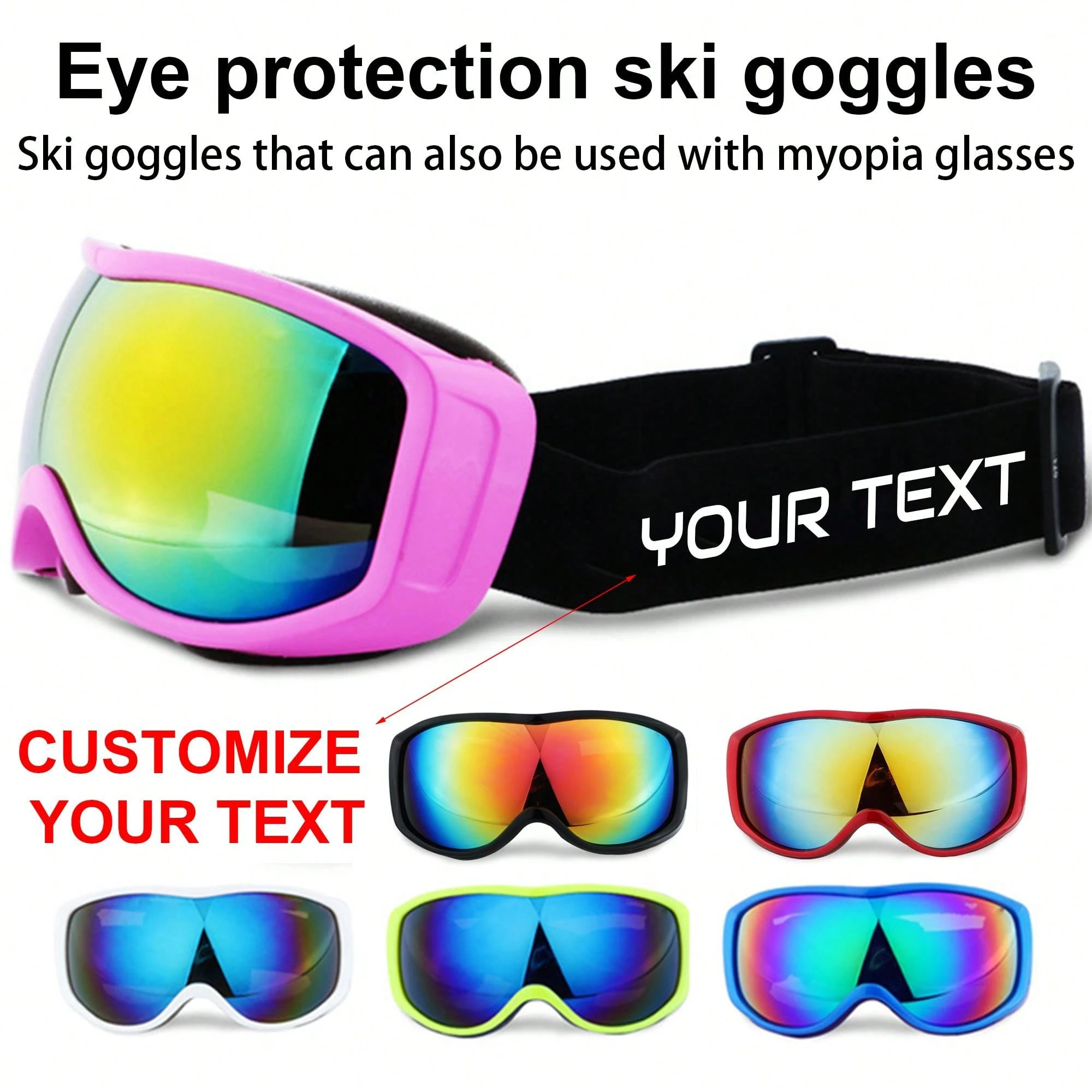 Custom Ski Goggles, Snowboard Goggles For Men And Women, Snowmobile And ...