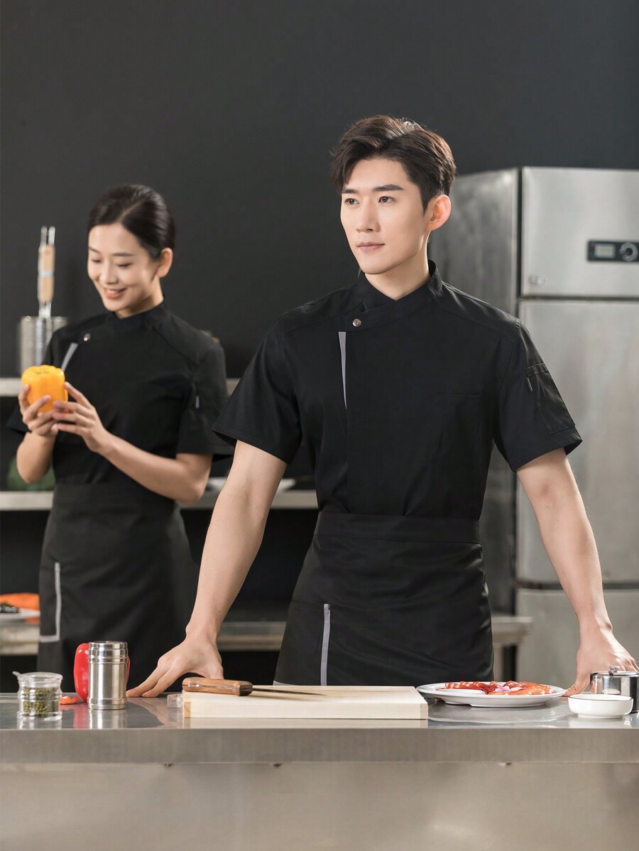 Premium Custom Chef Jacket Short Sleeve, Classic Design, Skin-Friendly ...