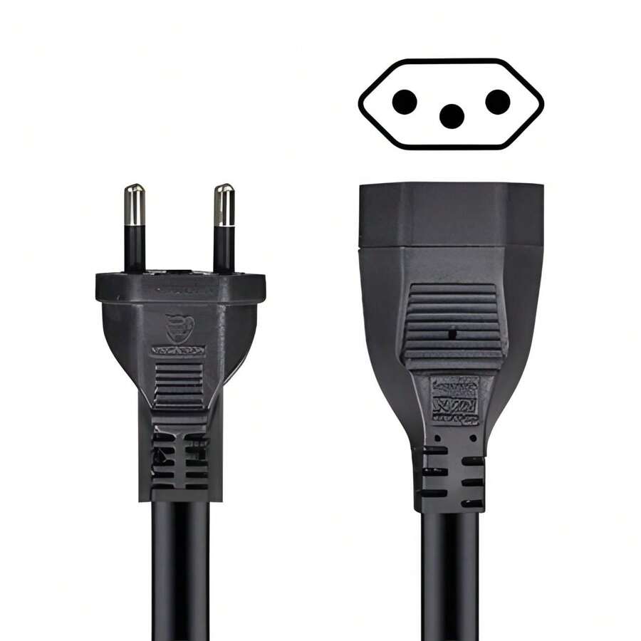 Kit 4 Electrical Extension Black Extension Cable Extender 2 Meters ...