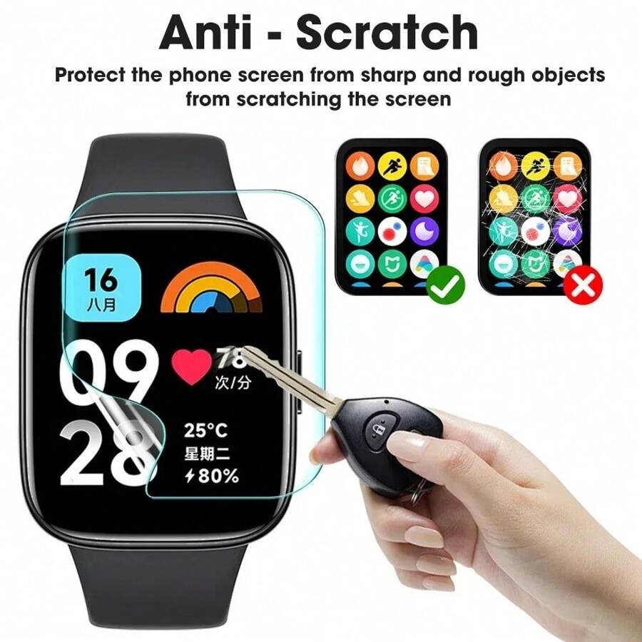 Clear Protective Film Compatible With Xiaomi Redmi Watch 5 Active ...