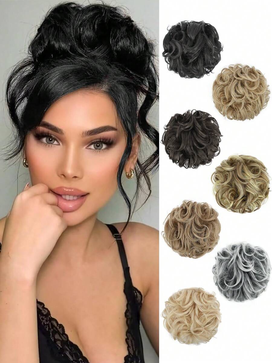Messy Bun Hair Piece,Chignon With Comb Updo Elastic Drawstring Hair ...