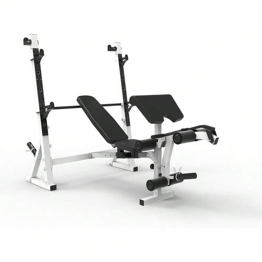 Weight Bench With Preacher Curl Pad And Leg Developer For Full-Body ...