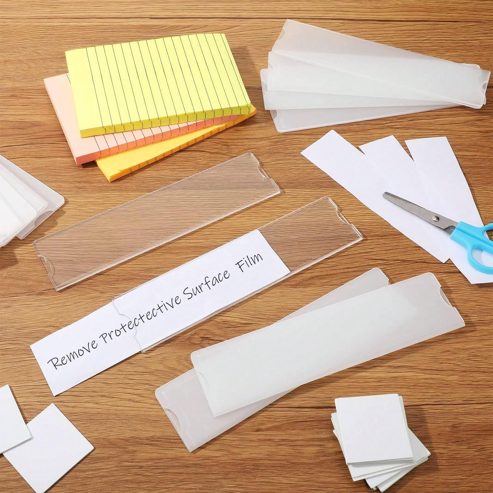 15 Juegos de Portanombres Acrílicos Claros con Cinta Adhesiva, Marcos ...