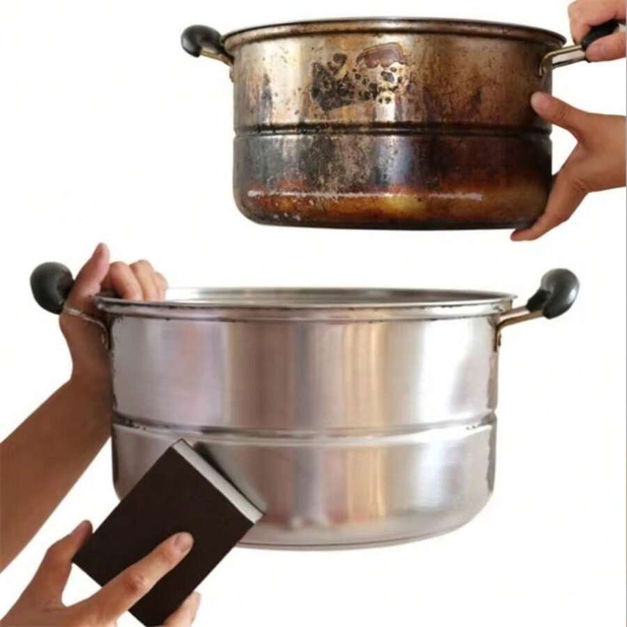 Brush The Pot Sponge To Remove Stubborn Dirt Stains, Use The Diamond ...