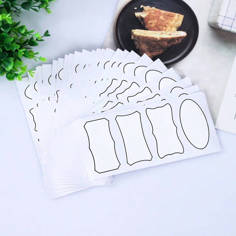 20 Pcs Adhesive Label Removable PVC Sticker Tear Off Without Leaving ...