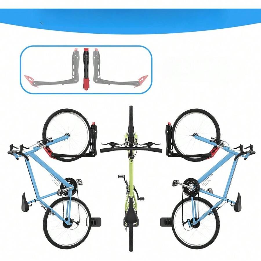 Home Or Commercial Boutique Bike Racks No Lifting Wall Mount Swivel Bike Rack, Wall Bike Hangers ...