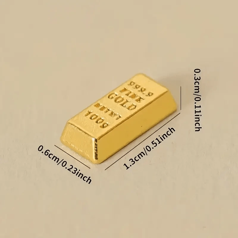 30/50pcs Mini Gold Bars, Metal Decorations, Suitable For Christmas ...