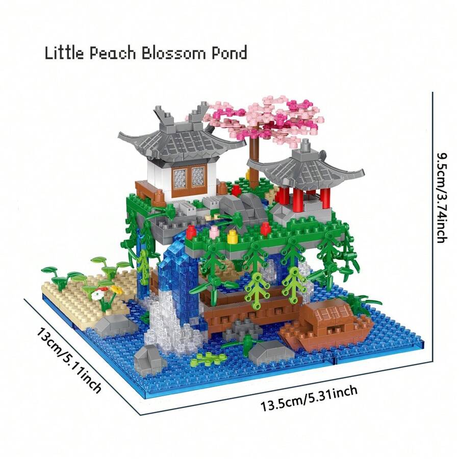 2180pcs+ Majestic Peach Pool Building Blocks Set For Adults ...