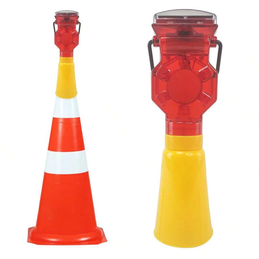 Solar Road Signal Cone Kit 12 Units Road Street Track Highway Work ...