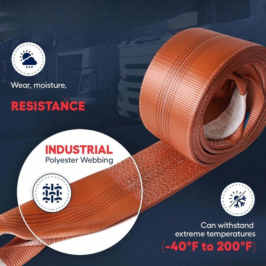 Heavy Duty Tow Rope 100000 Lbs 30ft - Tow Rope 55 US Ton 9m For ...