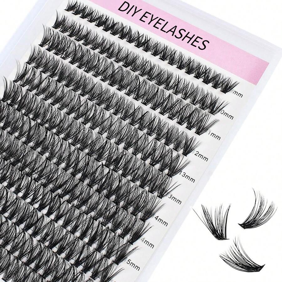 240 Clusters Of 40D 12 Row D Curl False Lash Extension Kit, 9-16 Length ...