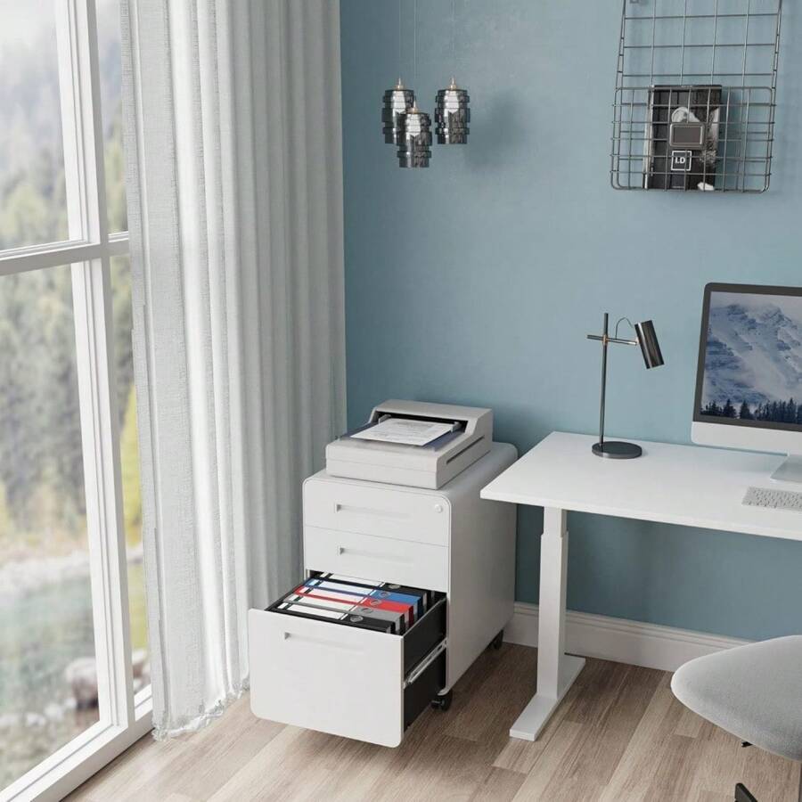 Drawer Filing Cabinets, Small Mobile Filing Cabinets With Locks, Fully ...