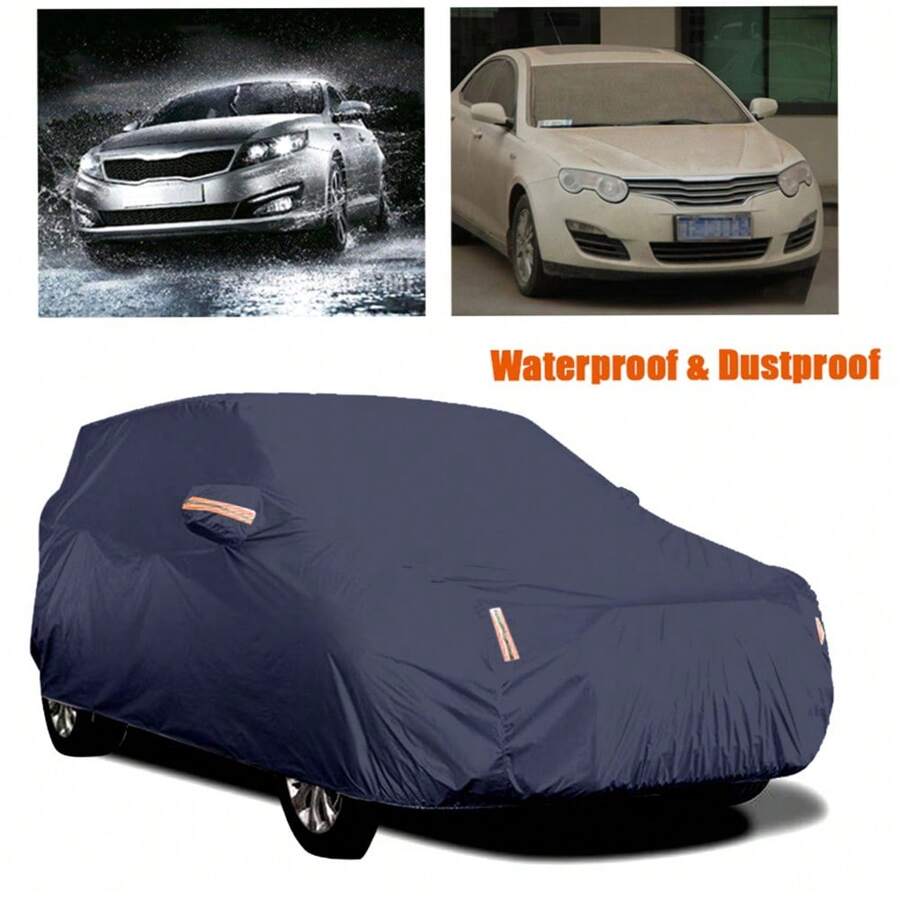 Car Cover Full Sedan Covers With Reflective Strip Sunscreen Protection ...
