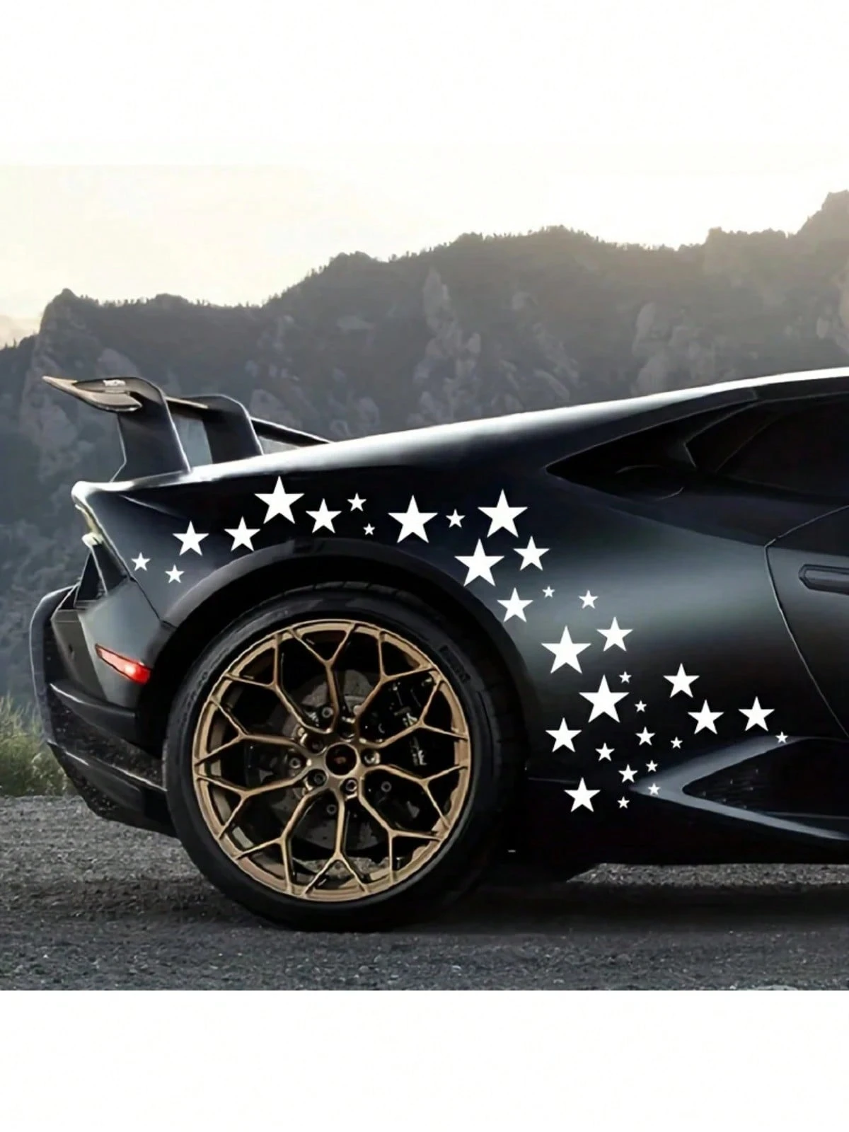 60-Piece Pentagram Racing Vinyl Decal Set For Car Body & Doors - Sporty ...