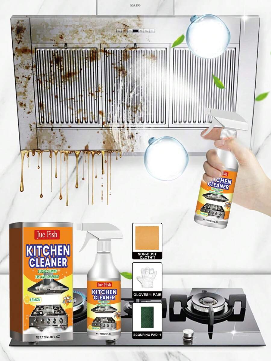 Set di pulizia per la cucina, rimuove grasso e macchie di olio da ...