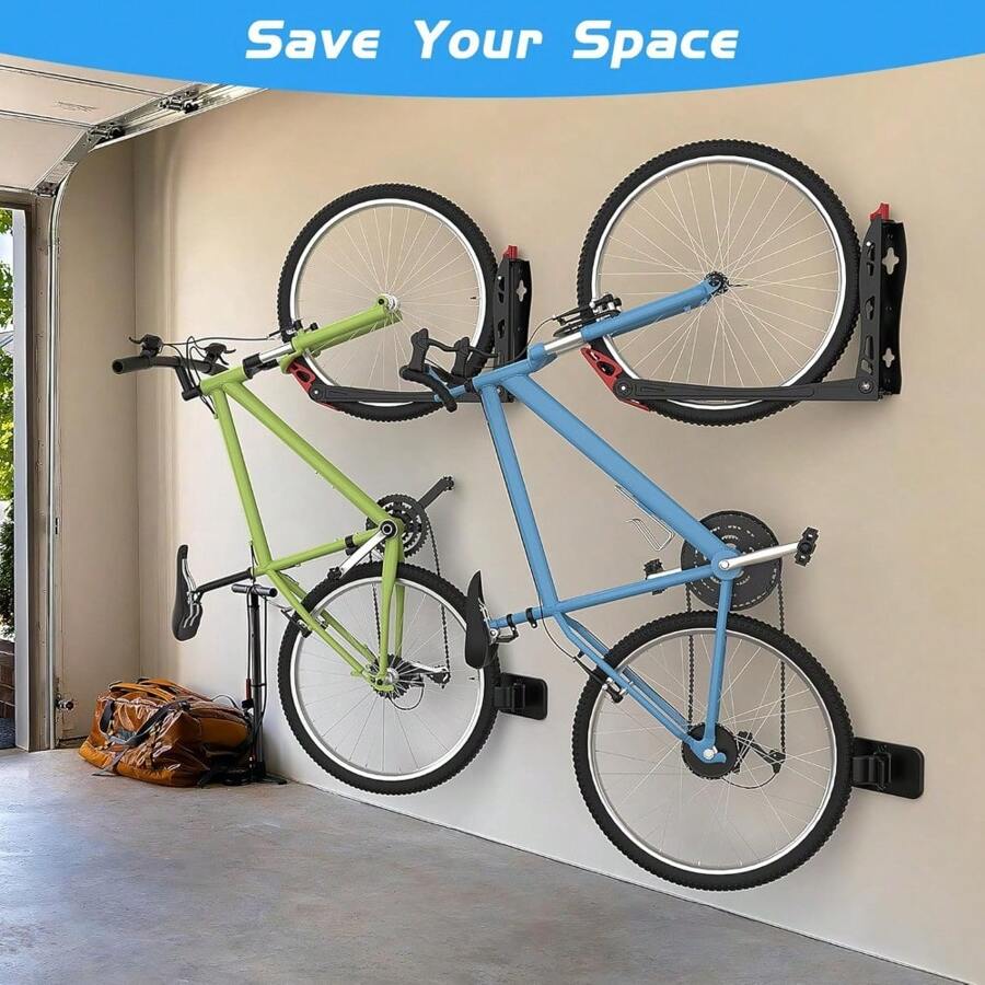 Home Or Commercial Boutique Bike Racks No Lifting Wall Mount Swivel Bike Rack, Wall Bike Hangers ...