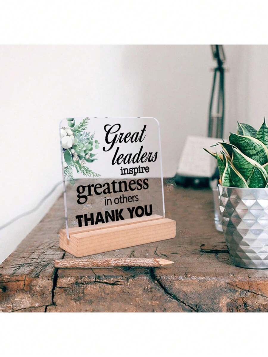 Unique Acrylic Appreciation Plaque For Boss - Inspirational Office Desk ...