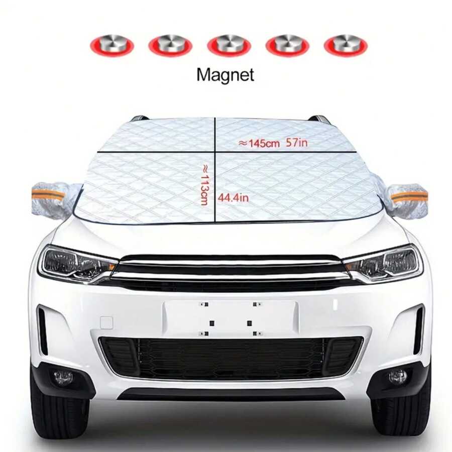 All-Weather Car Windshield Cover - Durable Polyester, Sun, Snow And ...