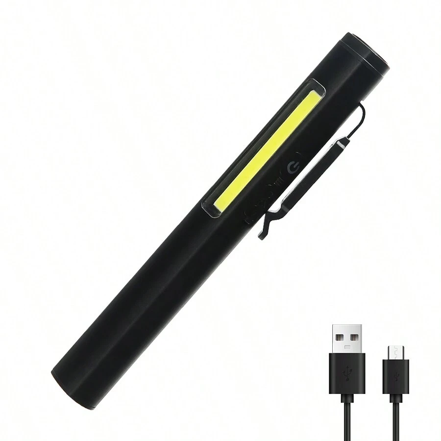 Linterna de bolsillo recargable COB, lámpara de inspección USB, lámpara ...