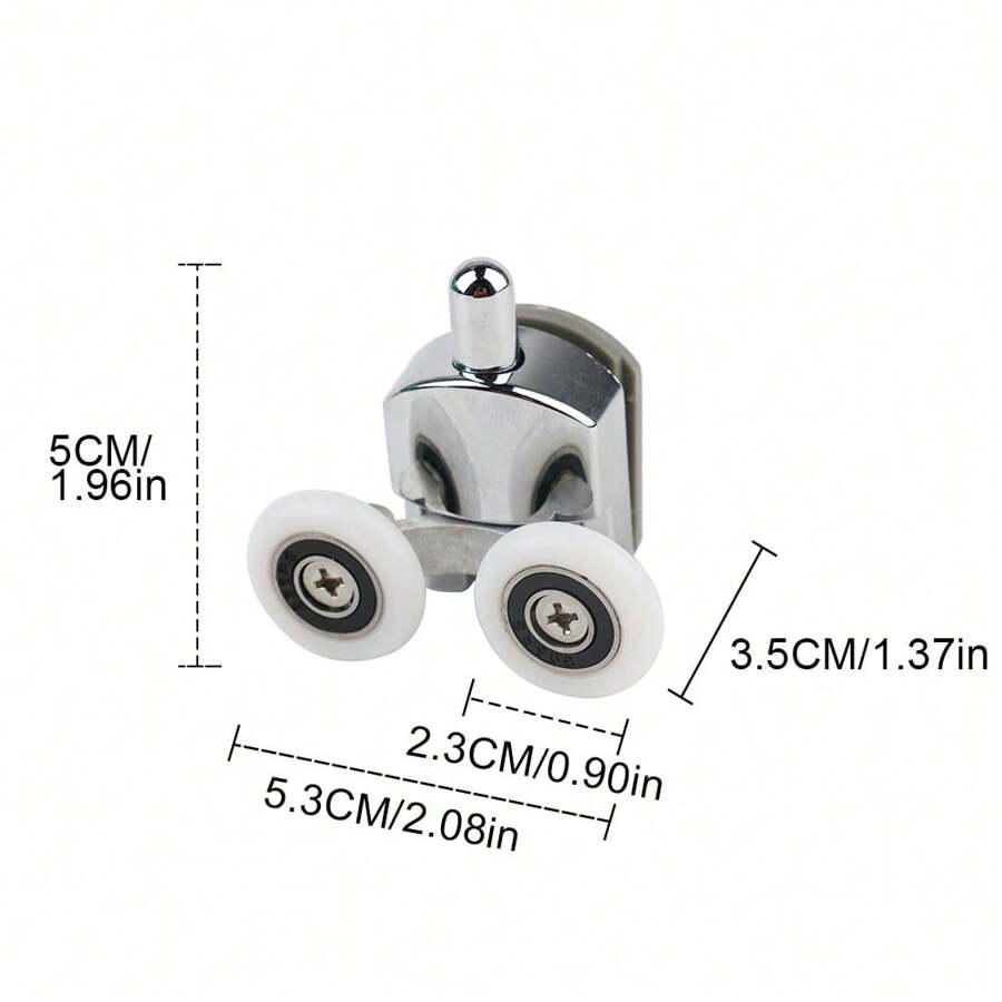 8x Aluminum Alloy Twin Shower Screen Door Rollers Runners Wheels Top ...