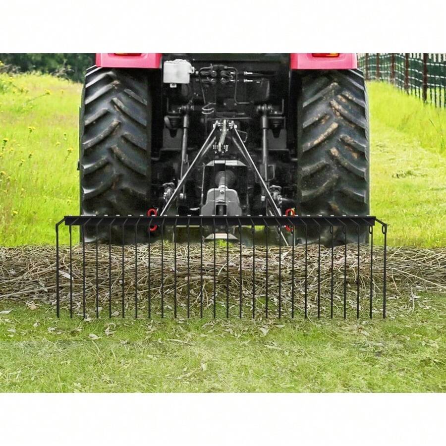 Steel Spring Coil Tine Tow Behind Landscape Rake For Leaves, Pine ...