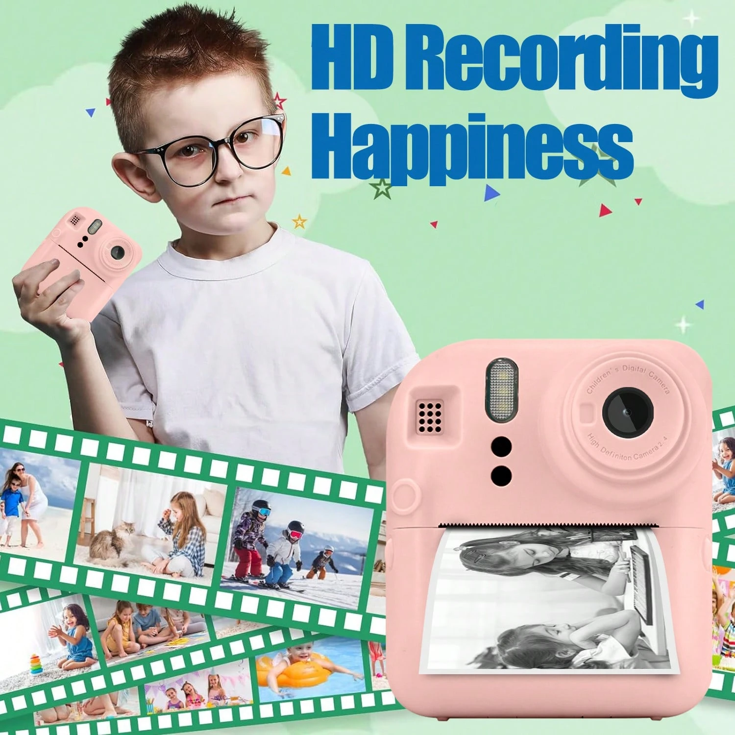 Appareil photo instantané pour enfants, appareils photo instantanés pour enfants qui impriment ...