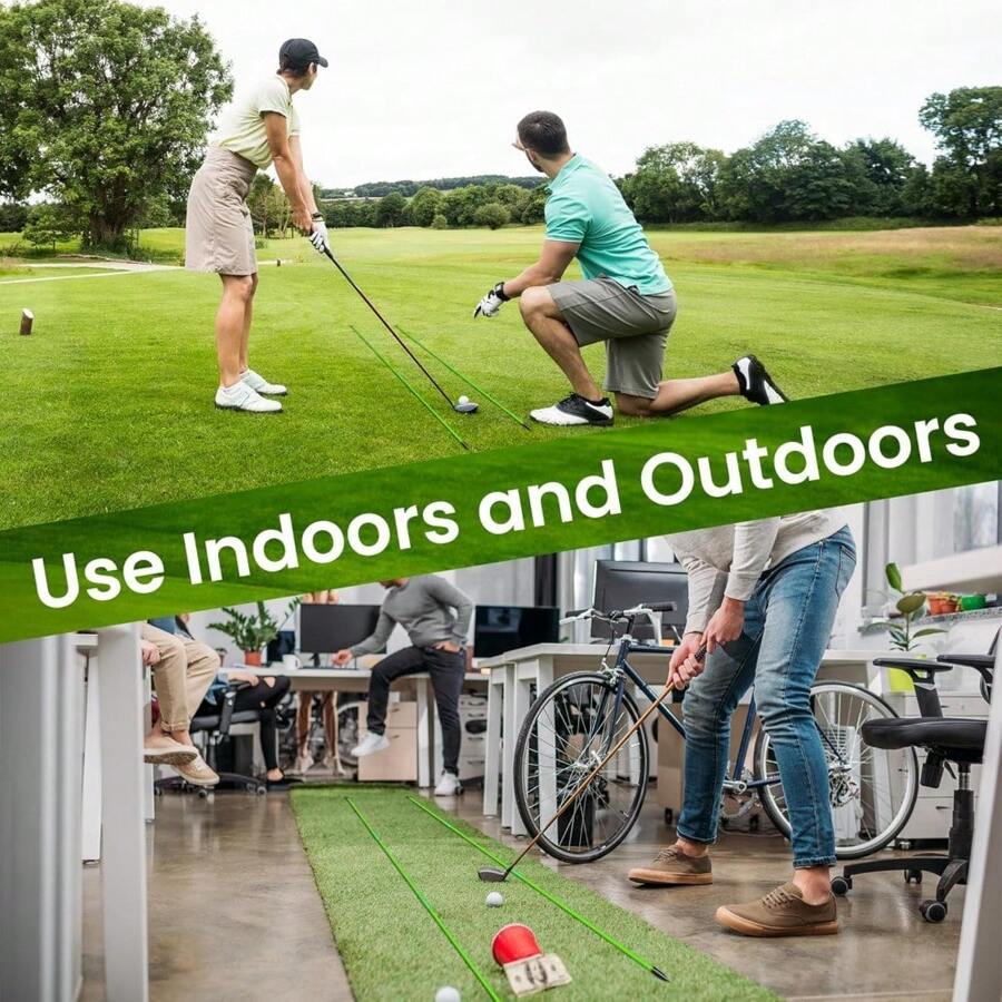 FINGER TEN Golf Alignment Sticks Rods Swing Trainer Tools 48 Inch 2 Or ...