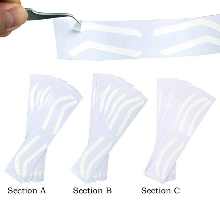 50pcs Disposable Eyebrow Design Stencil Eyebrow Tint Airbrush Auxiliary ...