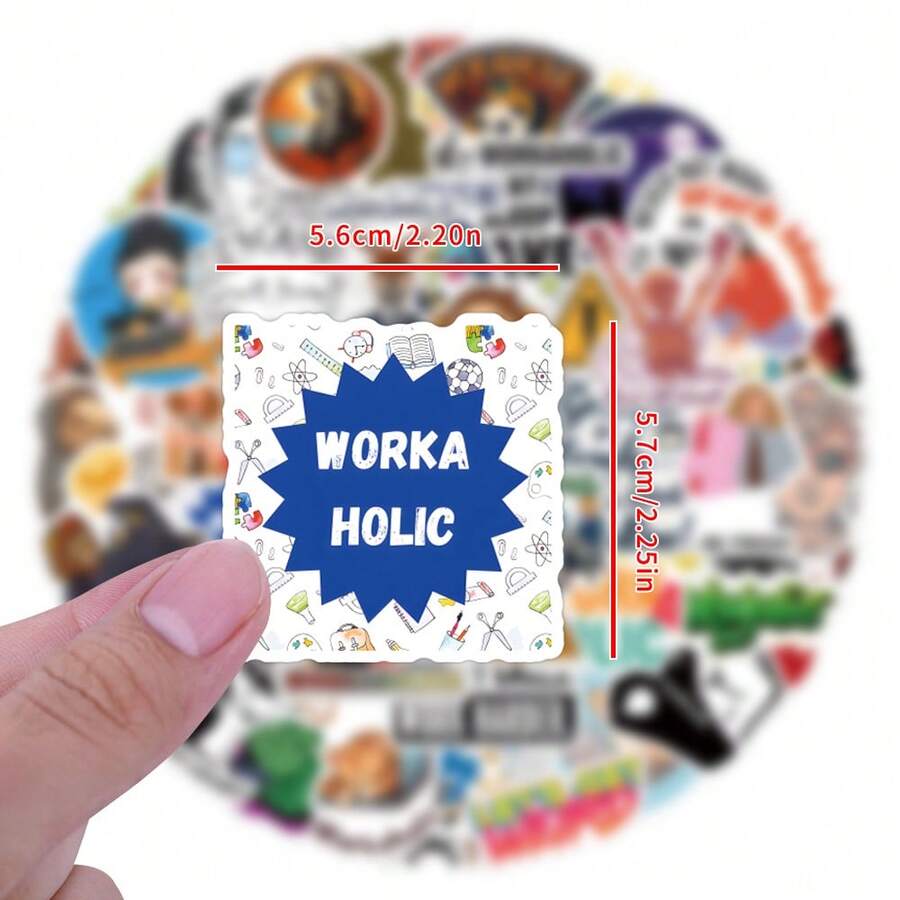55pcs Workaholic Aesthetic Stickers Vinyl Color Stickers For Cups ...