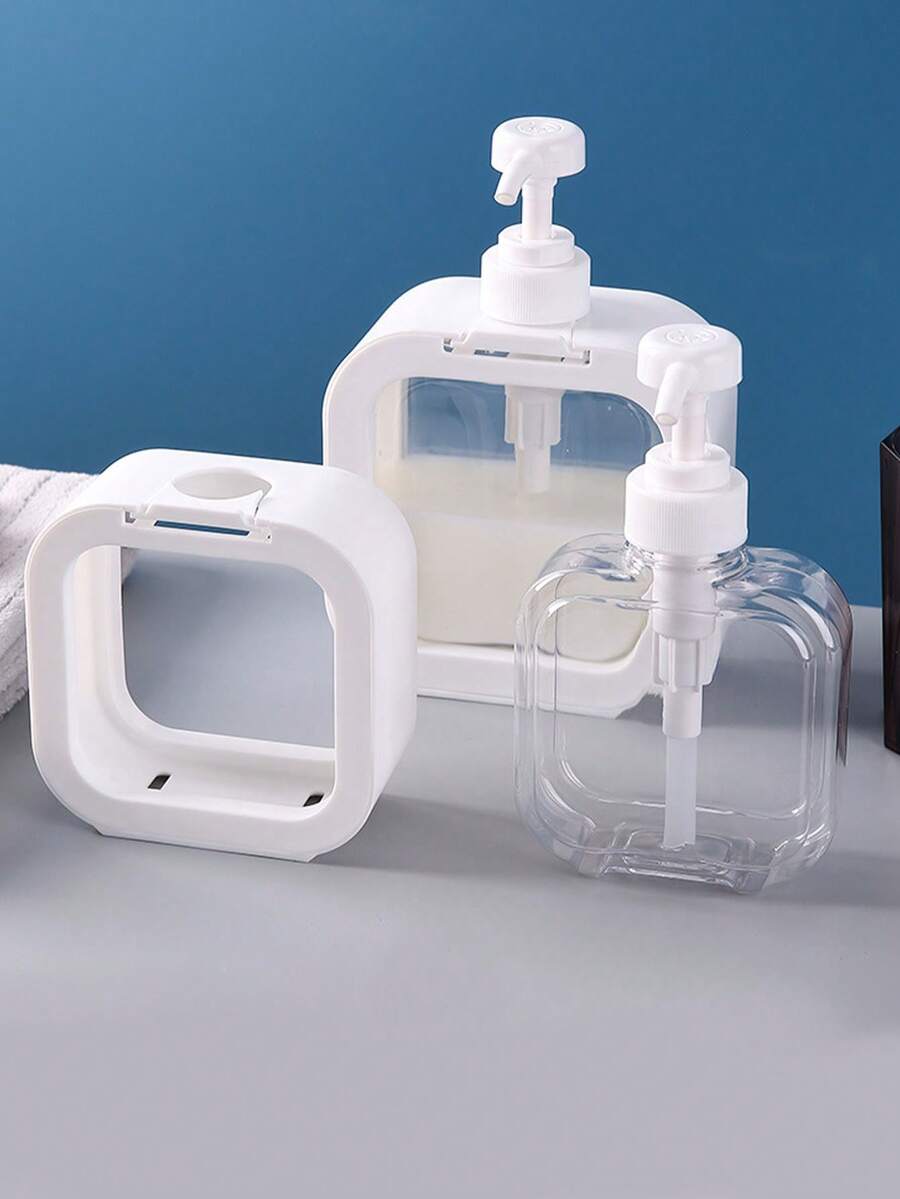 1pc Travel Refillable Pump Bottle, Transparent Liquid Soap Dispenser ...