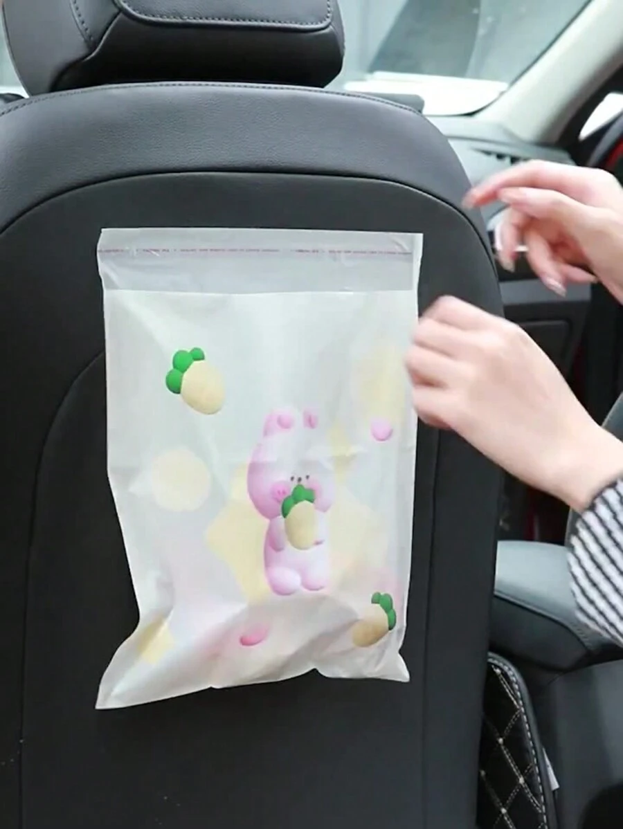 Cute Self-Adhesive Garbage Bags, Portable Trash Bags With Tape ...